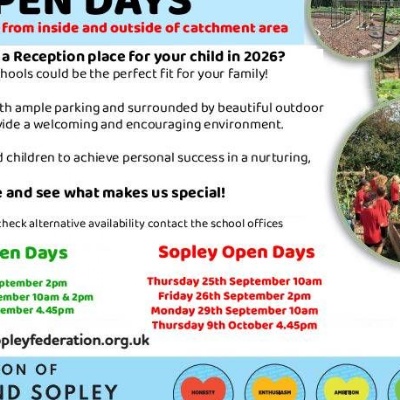 The Federation Of Burley and Sopley Primary Schools - Open Days